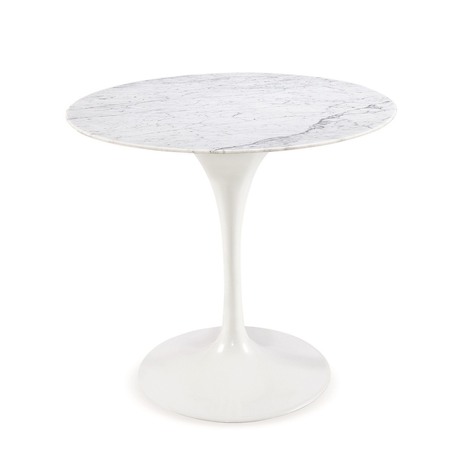 Inspiration Tulip Design Table 80Ø in Carrara Marble - Furniture Design